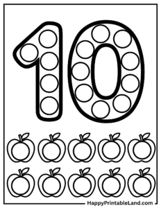 1-10 Numbers Dot Marker – HappyPrintableLand