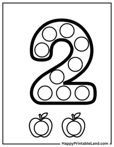 1-10 Numbers Dot Marker – HappyPrintableLand