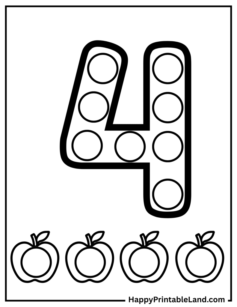1-10 Numbers Dot Marker – HappyPrintableLand