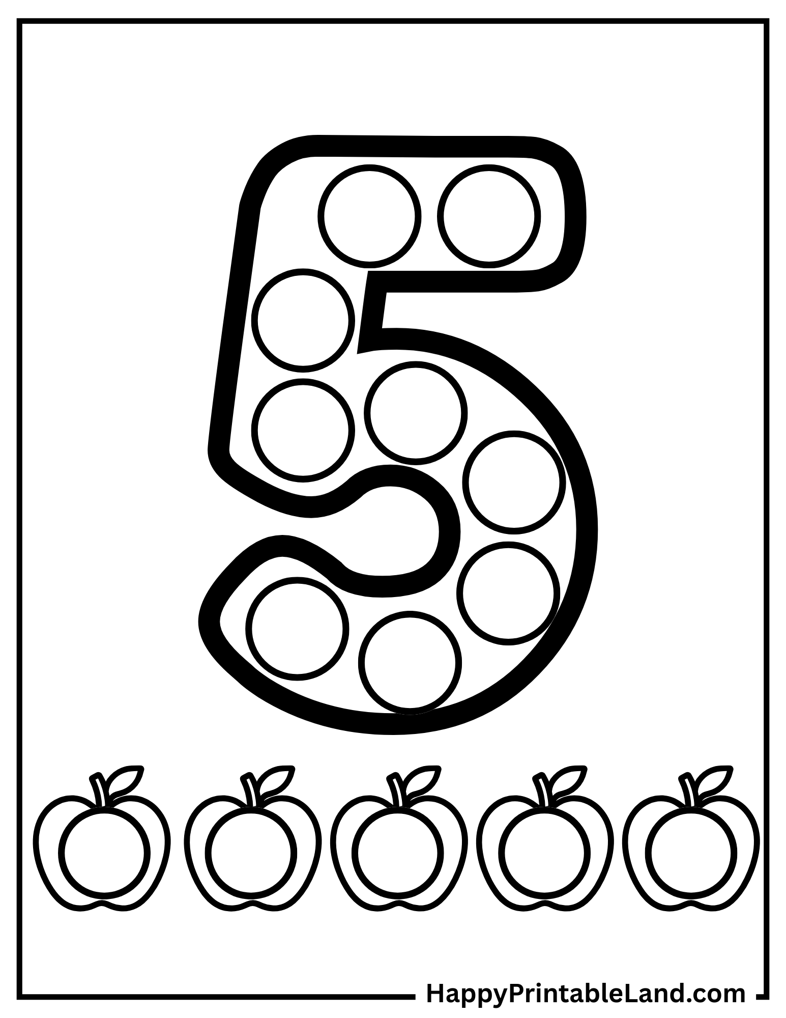 1-10 Numbers Dot Marker – HappyPrintableLand