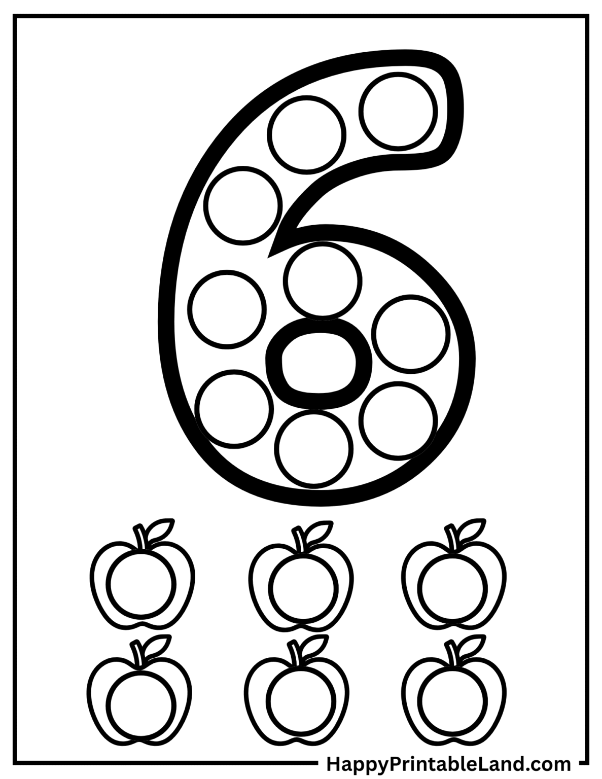 1-10 Numbers Dot Marker – HappyPrintableLand