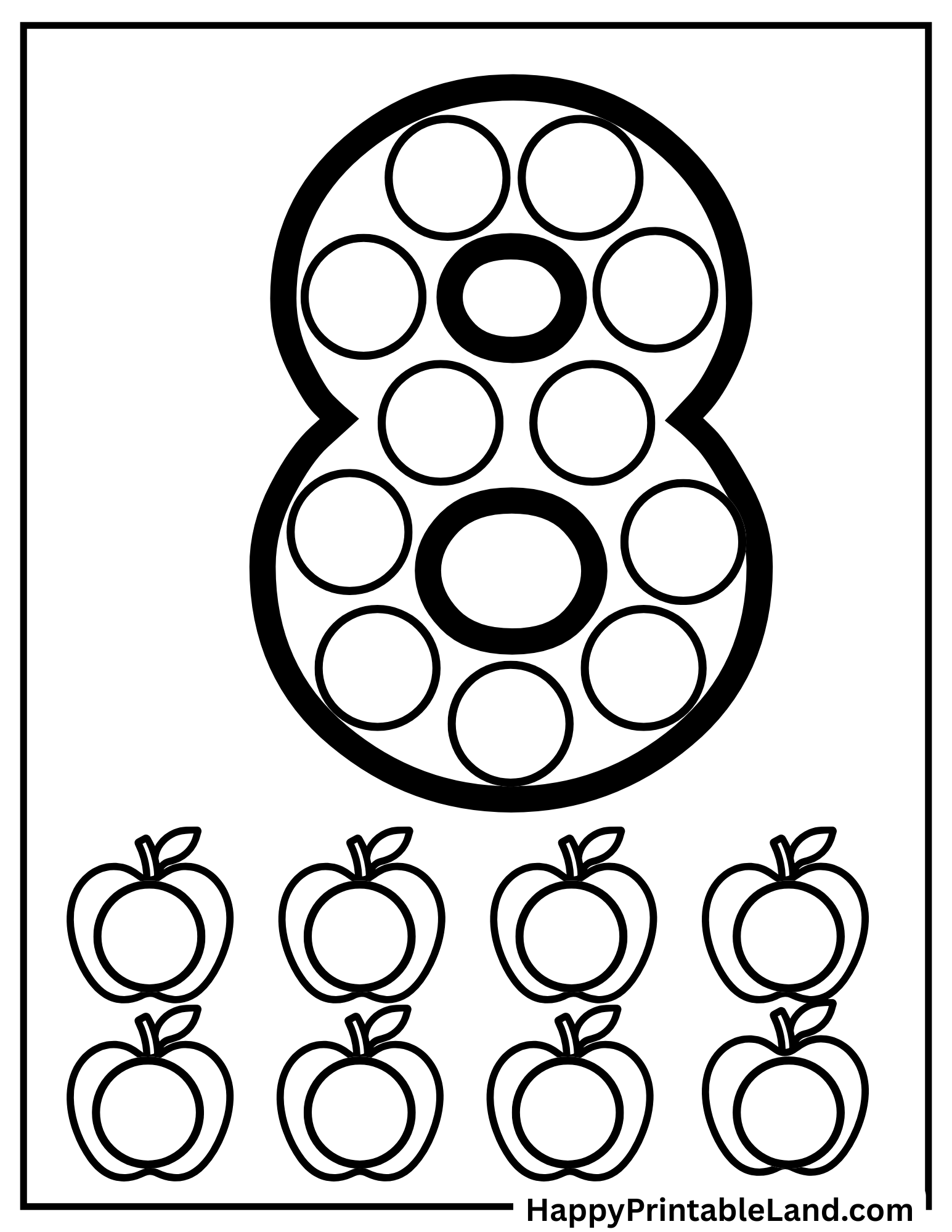 1-10 Numbers Dot Marker – HappyPrintableLand