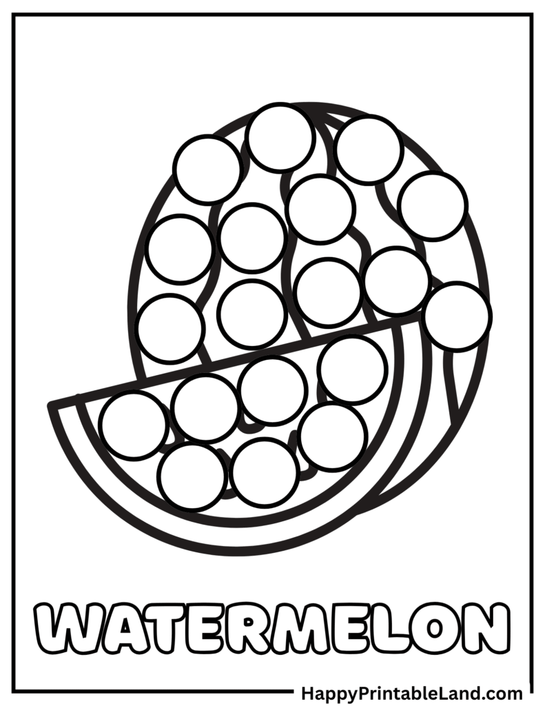 Fruit Dot Marker – HappyPrintableLand