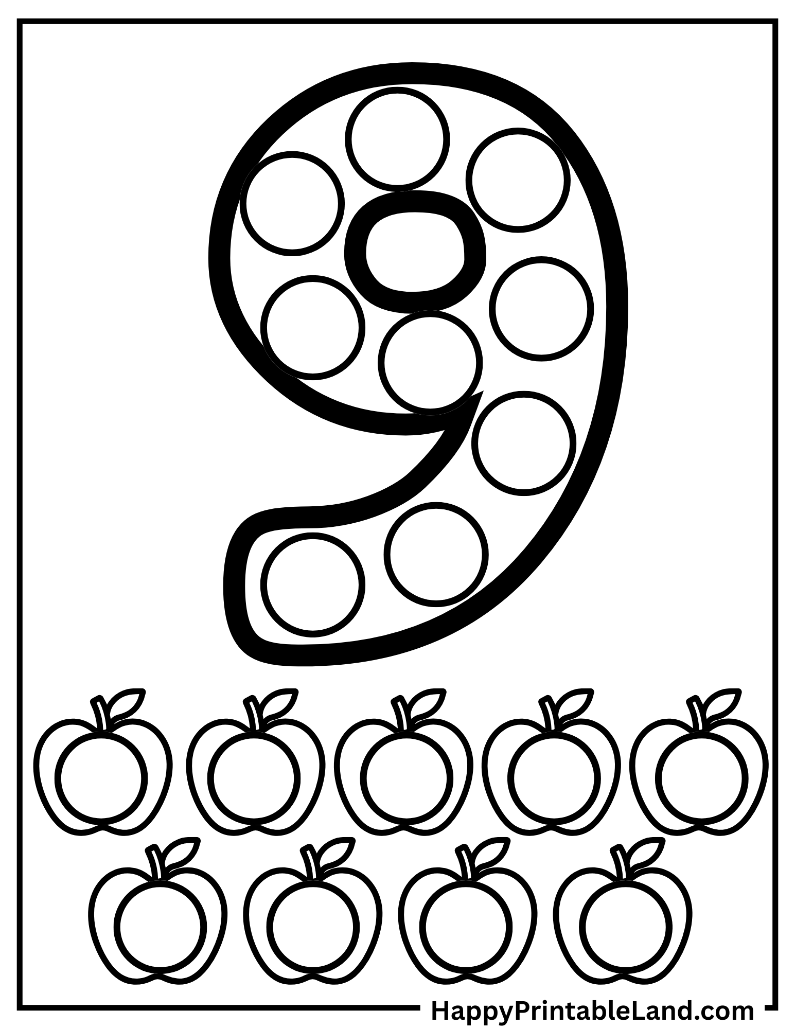 1-10 Numbers Dot Marker – HappyPrintableLand