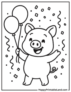 Pig Coloring Pages – HappyPrintableLand