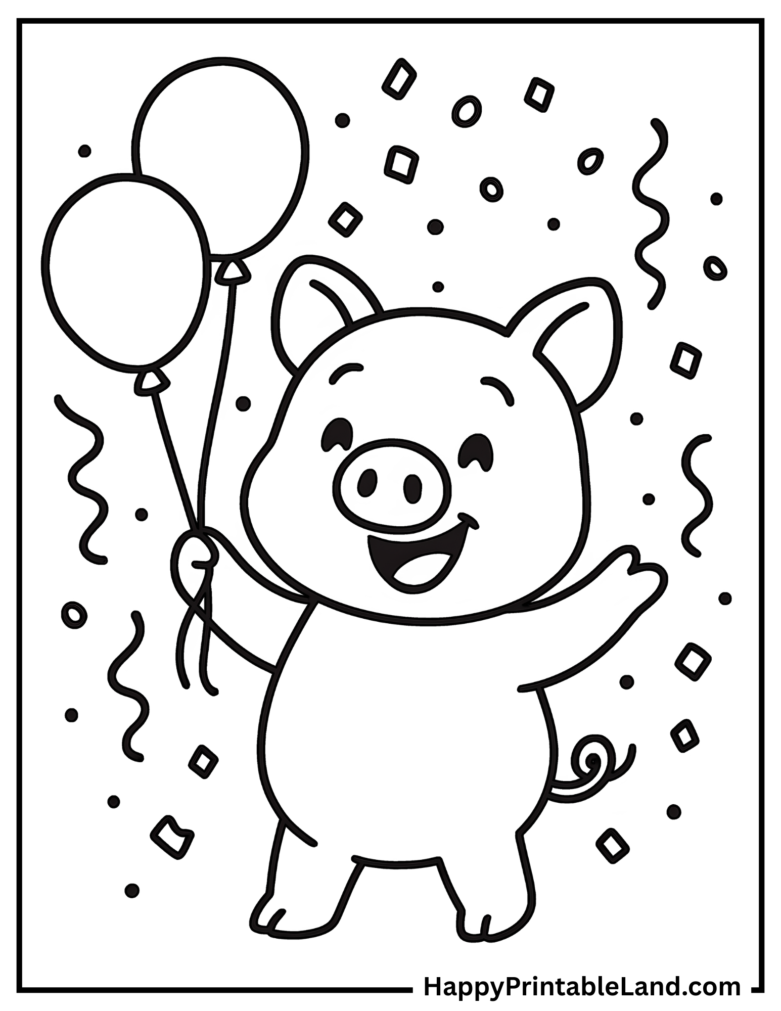 Pig Coloring Pages – HappyPrintableLand
