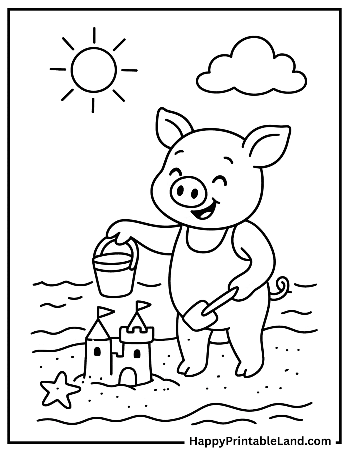 Pig Coloring Pages – HappyPrintableLand