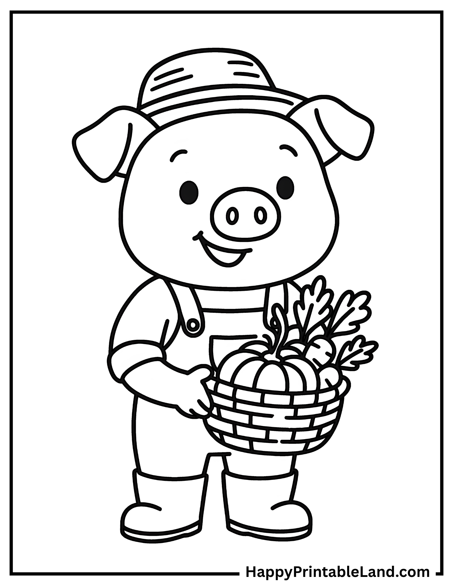 Pig Coloring Pages – HappyPrintableLand