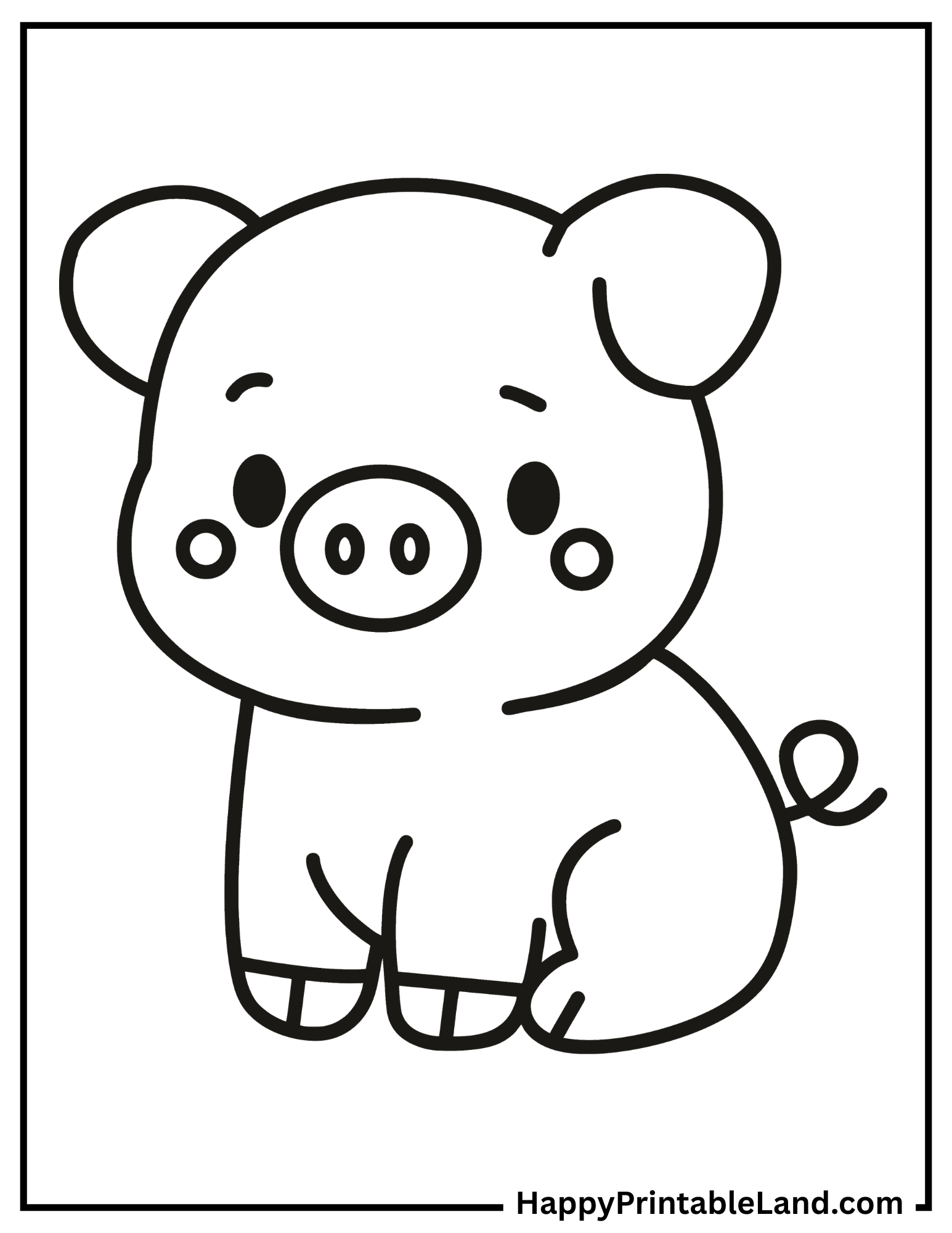 Pig Coloring Pages – HappyPrintableLand