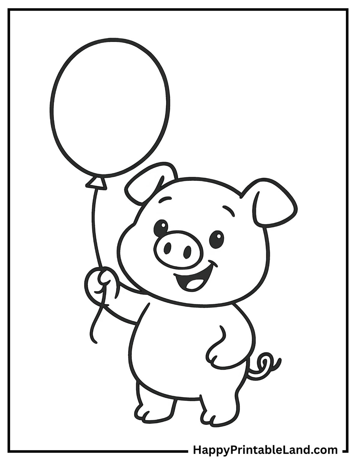Pig Coloring Pages – HappyPrintableLand
