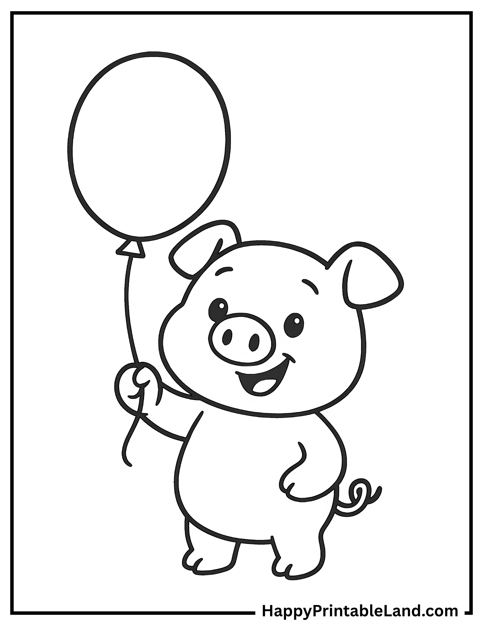 Pig Coloring Pages – HappyPrintableLand
