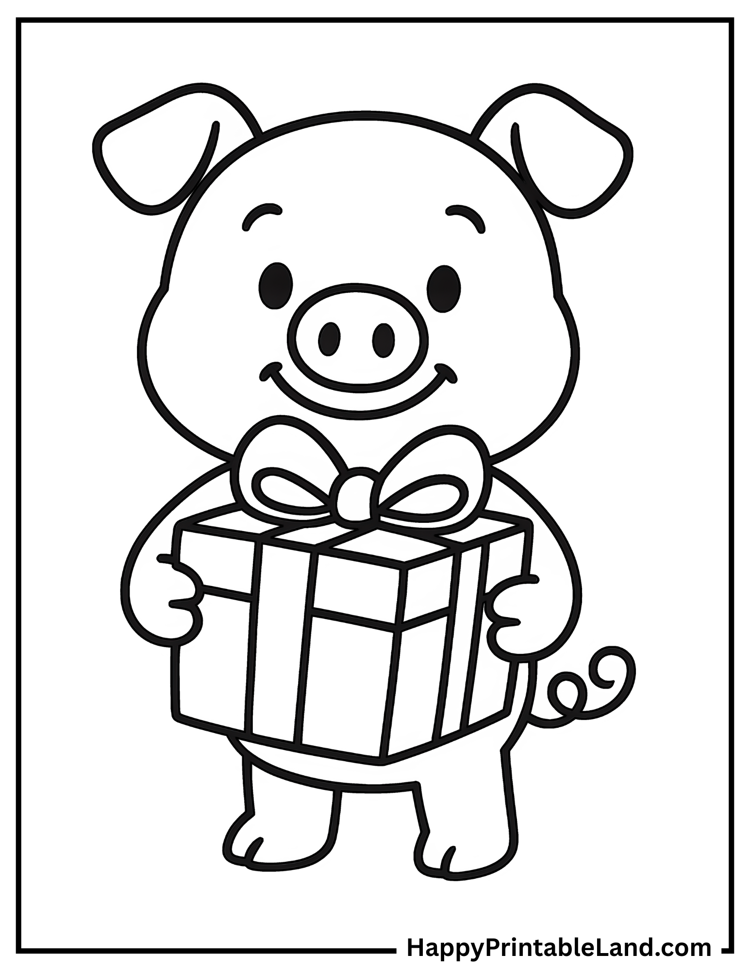 Pig Coloring Pages – HappyPrintableLand